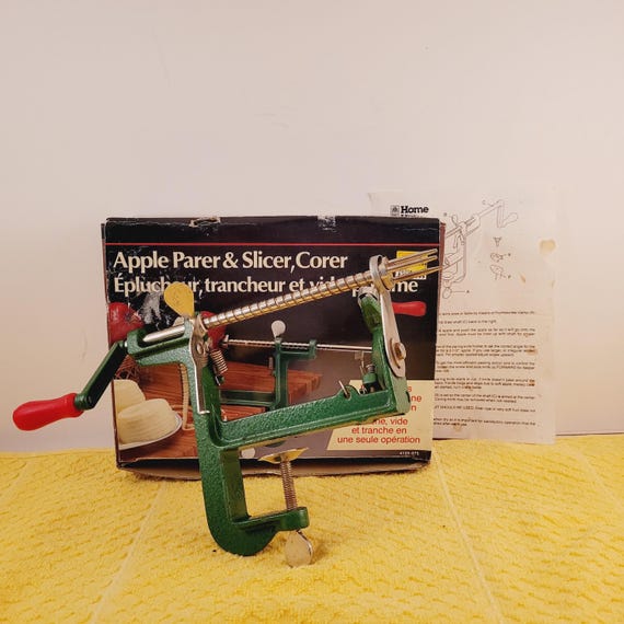 Vintage APPLE PARER Corer and Slicer Peeler in Box screw Clamp Model 4125 075 Etsy UK