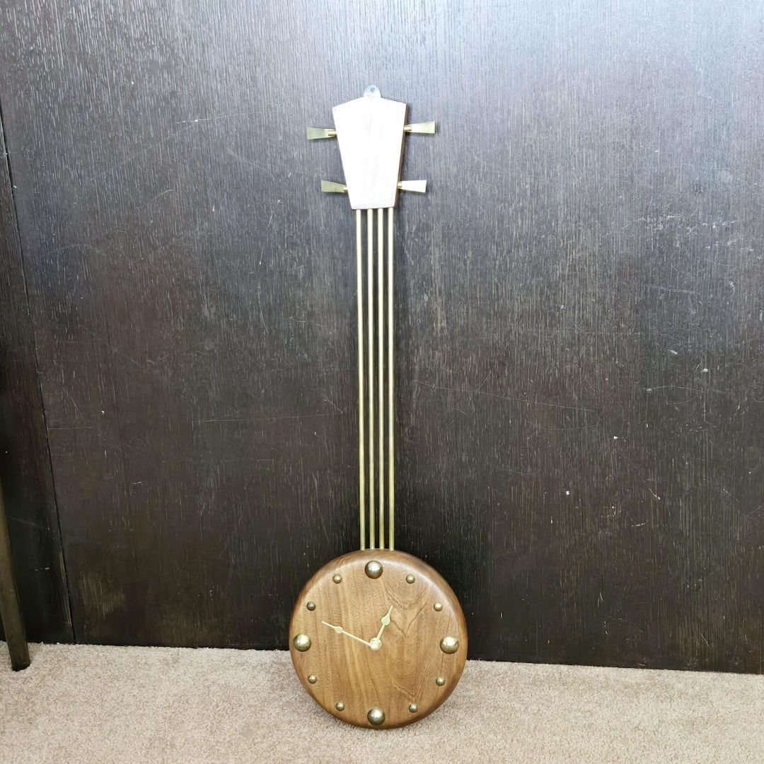 Vintage Handcrafted Banjo Clock-quartz Movement-28.5 Inches Long-works ...
