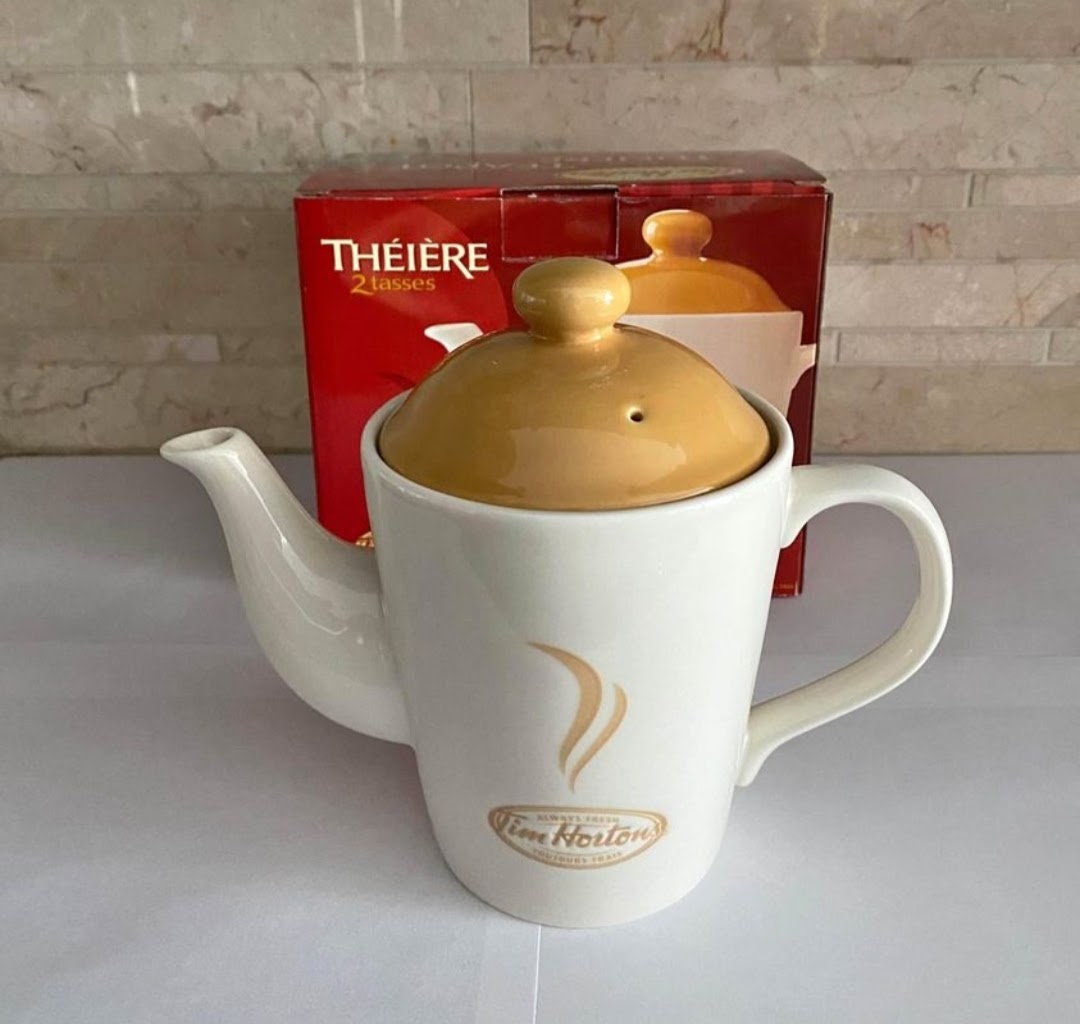 Tim Horton's 2 Cup Ceramic Teapot-and Tea Cup and Saucer-new in Box - Etsy