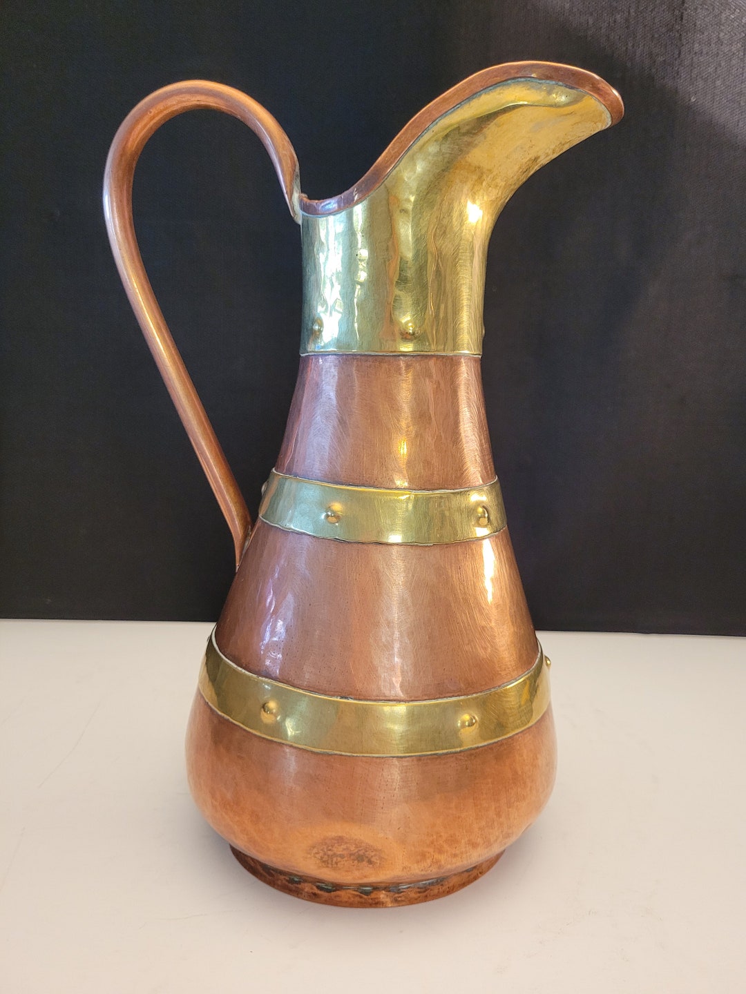 French Copper Jug Brass French Jug Brass Pitcher Copper Pitcher With ...