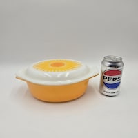 Pyrex Amber Glass Casserole Dish With Lid - Etsy