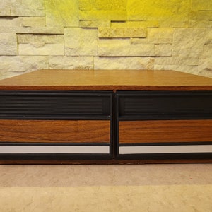 Vintage Antique 1980s VHS Movie Tape Holder Case 2 Drawer Container 24 ...