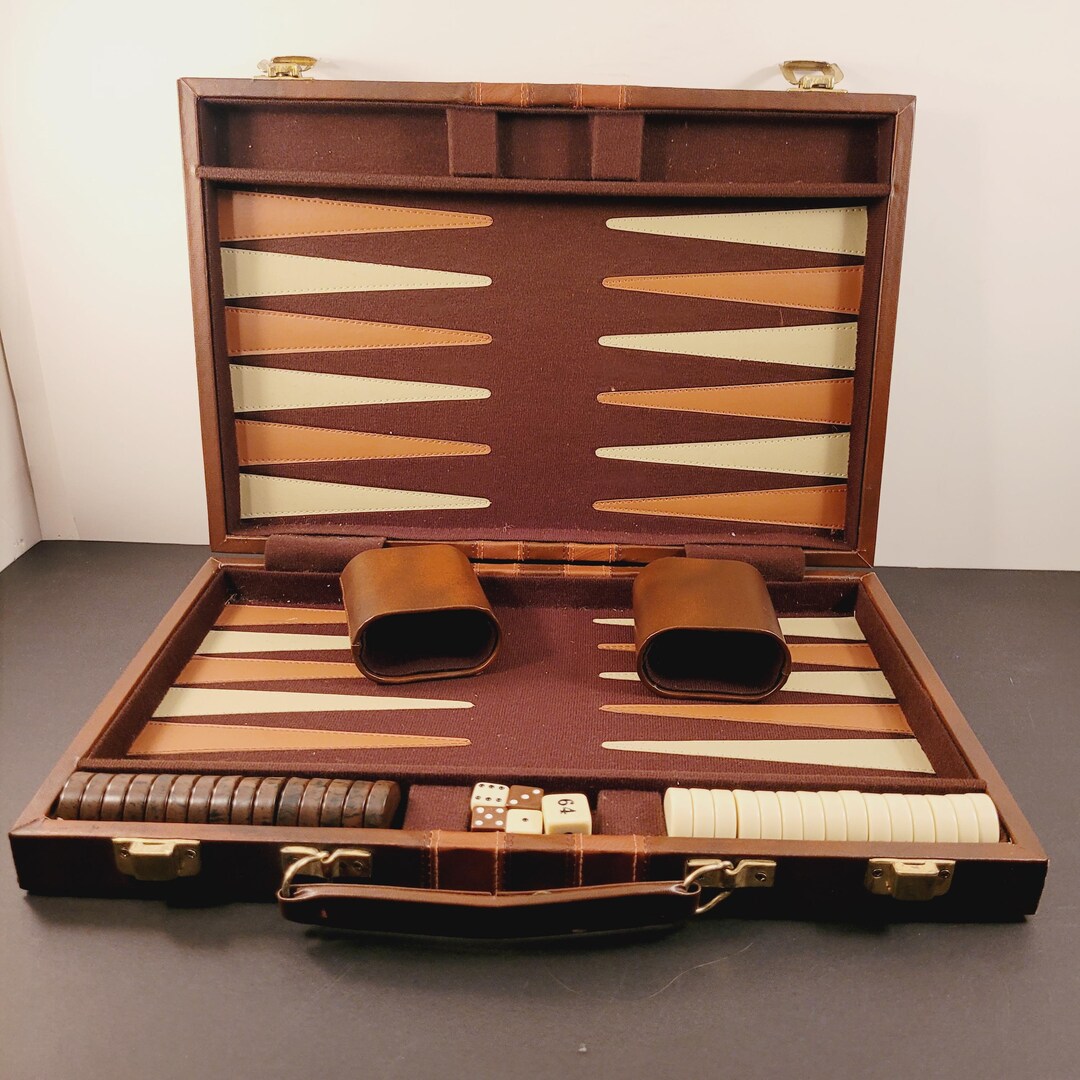Large 20 Vintage Backgammon Set - Etsy