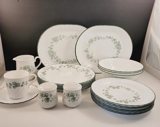 Corelle Callaway Ivy Swirl (green Leaves/vines, Swirl Rim) Replacement ...