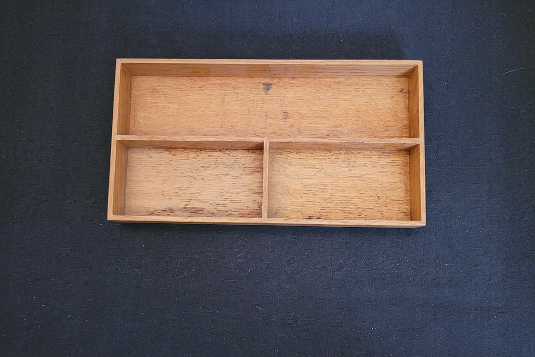 Oak Desk Organizer Vintage Desk Organizer Drawer Organizer Drawer Tray ...