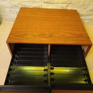 Vintage Antique 1980s VHS Movie Tape Holder Case 2 Drawer Container 24 ...