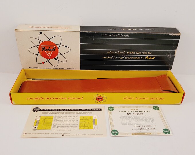 Pickett Slide Rule - All Metal Slide Rule - N1010T - Made in USA - TRIG ...