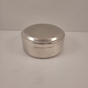 Round Silverplate Trinket Box-ep Steel-made in China-felt Lining-3.5 ...