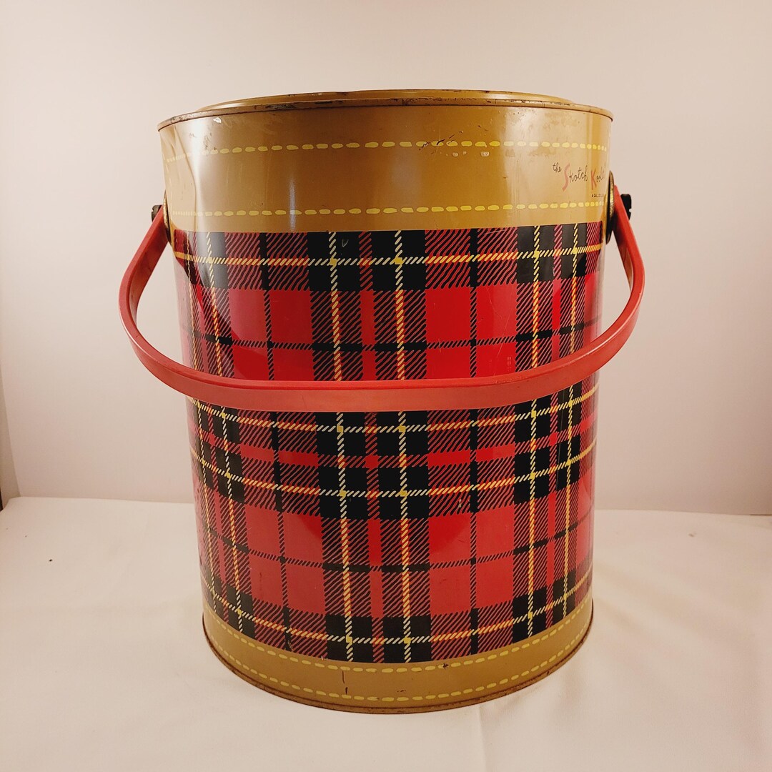 Skotch Kooler Cooler-4 Gallon Deluxe-metal-plaid-black-red-gold ...