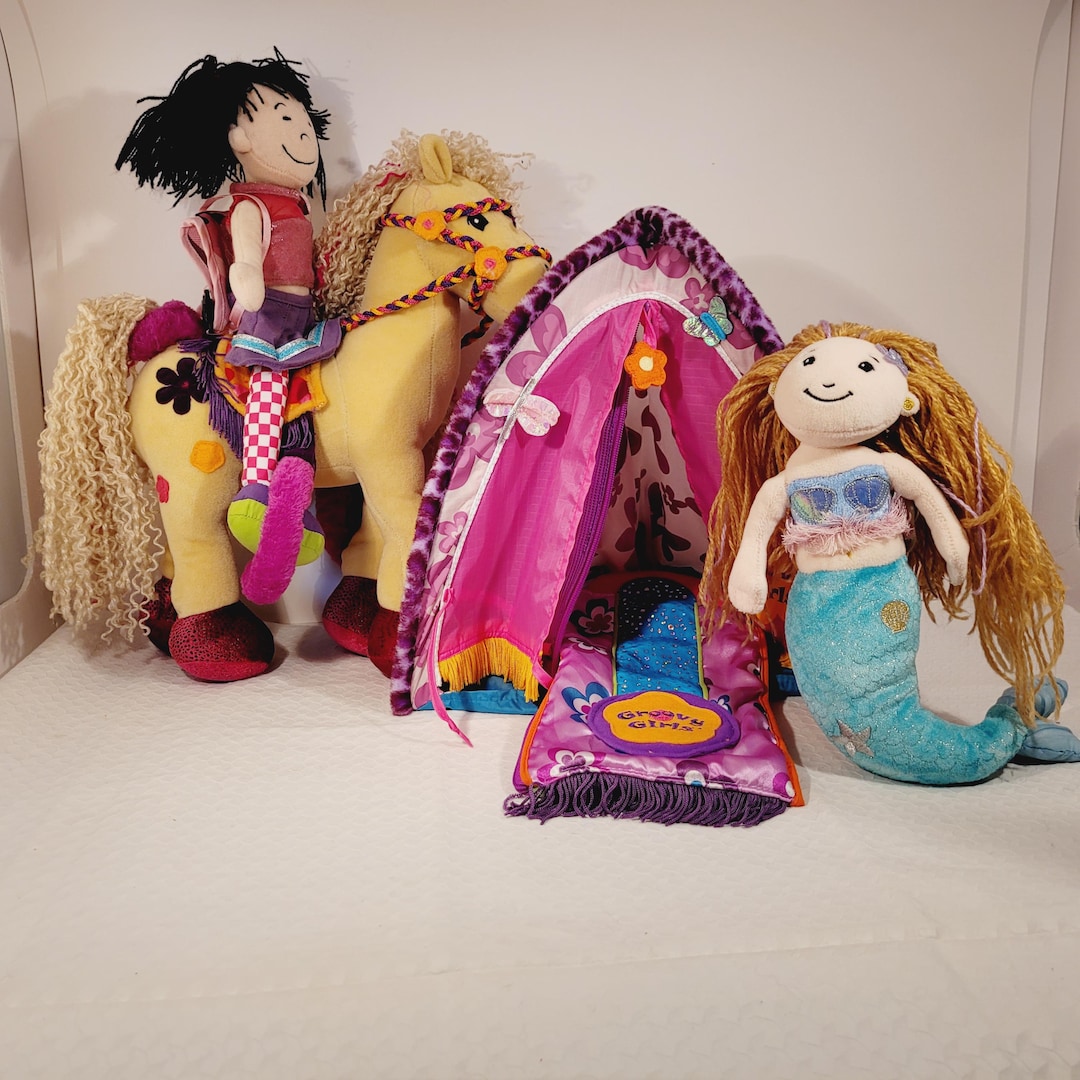 Groovy Girls Dolls-tent-sleeping Bag-horse With Girl19-marissa Mermaid ...
