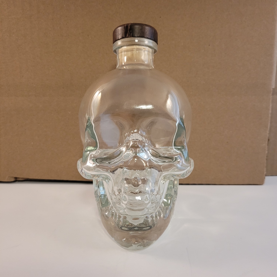 Crystal Head Vodka Glass Skull Liquor Bottle 750ml - Etsy