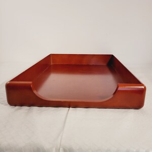 Vintage Eldon Wood Desk Tray File Box Office Accessory Organizer in Out ...