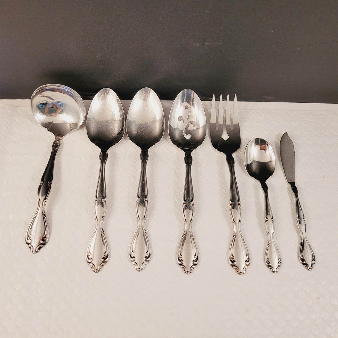 Vintage Oneida Cantata Canata Community Stainless-7 Piece Serving Set ...