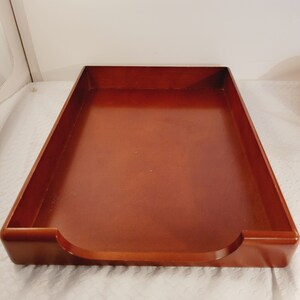 Vintage Eldon Wood Desk Tray File Box Office Accessory Organizer in Out ...