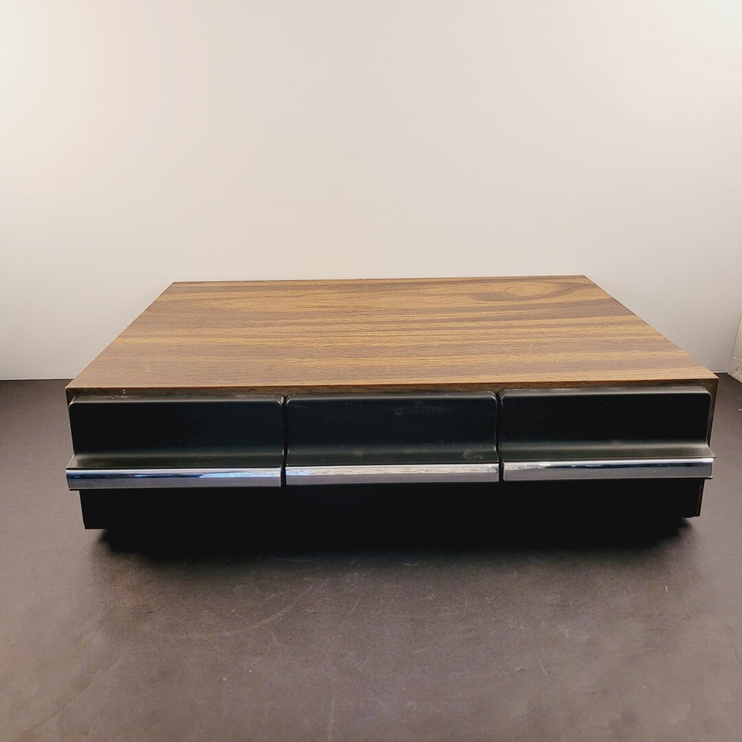 Vintage Cassette Tape Storage Drawers (holds 36 Tapes) Woodgrain-taiwan ...