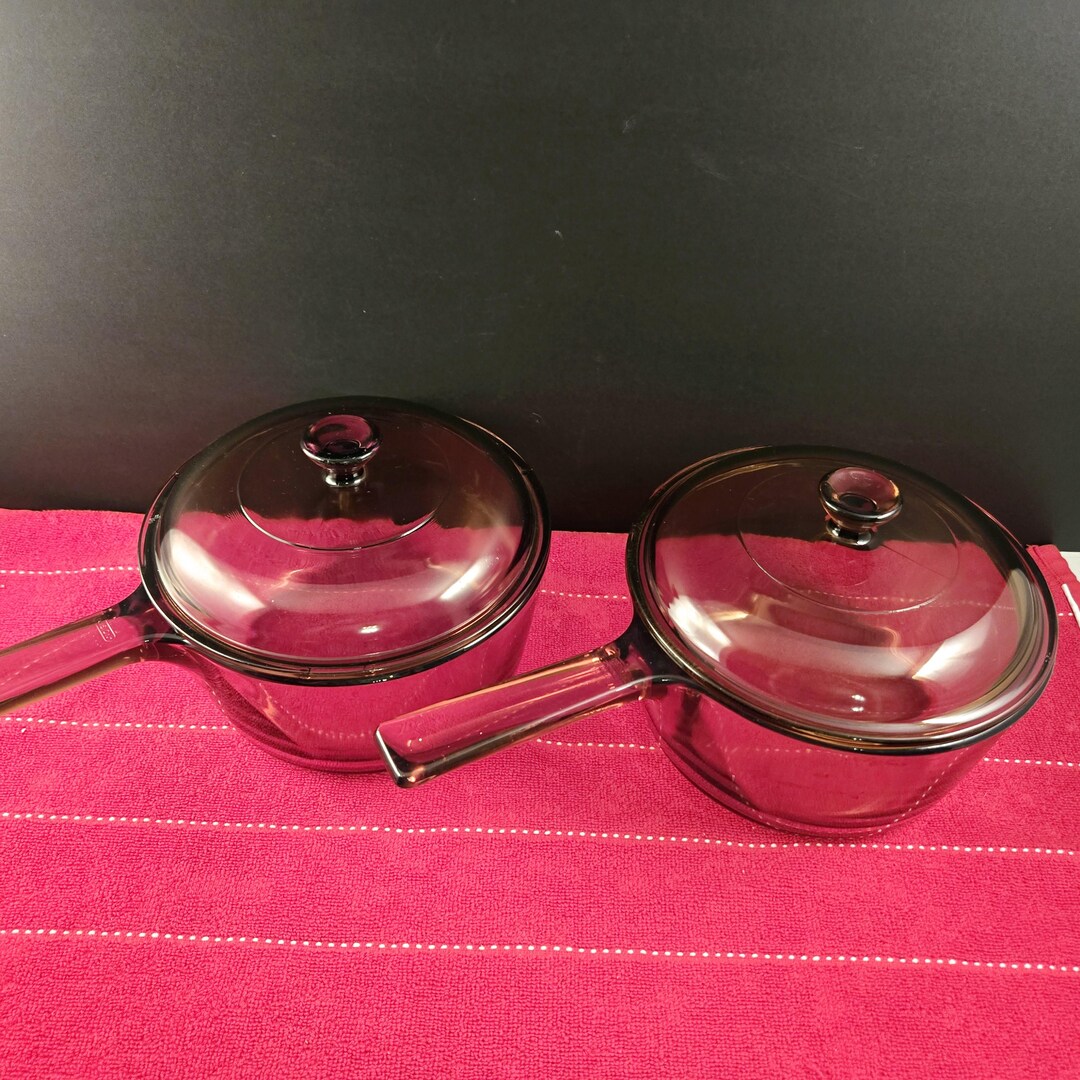 Vintage Vision Corning 1.5 Litre Saucepan With Lid-amber-2available - Etsy