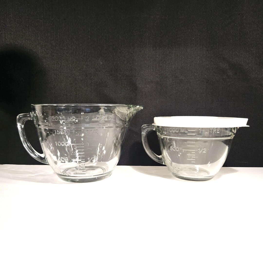Pampered Chef 8 Cup-2 Litre and 4 Cup-1 Litre Measuring-cup-batter Bowl ...
