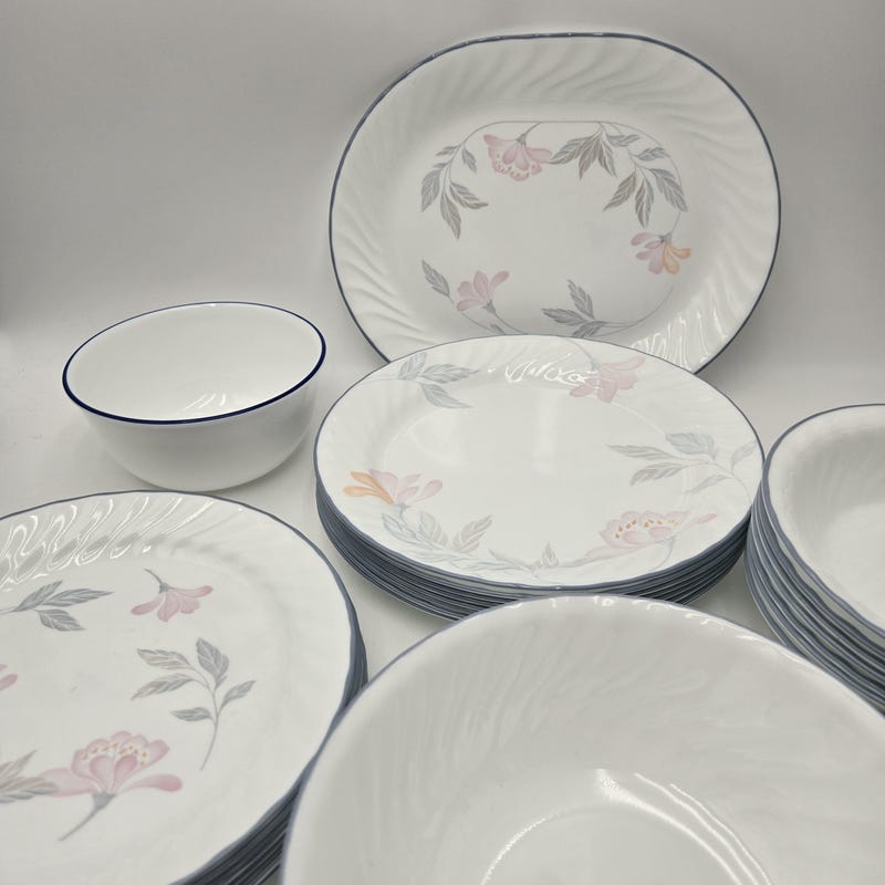 Corelle Blue Lunch Plates - Etsy
