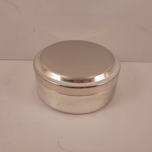 Round Silverplate Trinket Box-ep Steel-made in China-felt Lining-3.5 ...