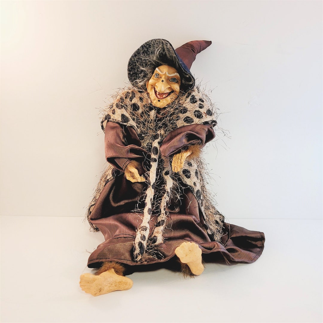20 Inch Tall Witchy-poo Halloween Decoration Witch Scary Warts Bendable ...