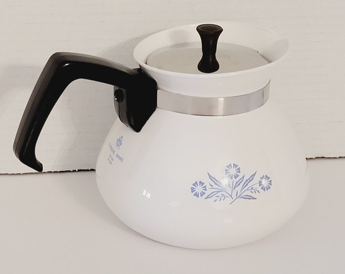 Vintage 6 Cup Blue Cornflower Stovetop Teapot by Corning Ware Blue ...