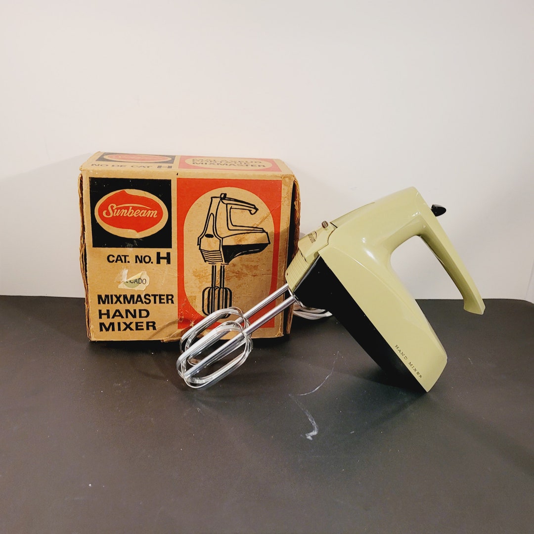 Avocado Green Sunbeam Hand Mixer 1962, Model H-tested Works Great - Etsy