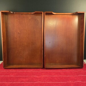 Vintage Eldon Wood Desk Tray File Box Office Accessory Organizer in Out ...