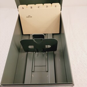 Oxford 6x4 Metal Card File Box-no Lock-no Key-10.5 Deep - Etsy