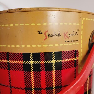 Skotch Kooler Cooler-4 Gallon Deluxe-metal-plaid-black-red-gold ...