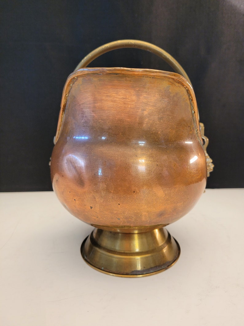 Brass Coal Bucket Copper Coal Scuttle Lion Head Coal Ash Scuttle Bucket ...