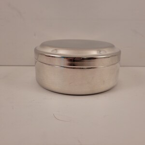 Round Silverplate Trinket Box-ep Steel-made in China-felt Lining-3.5 ...