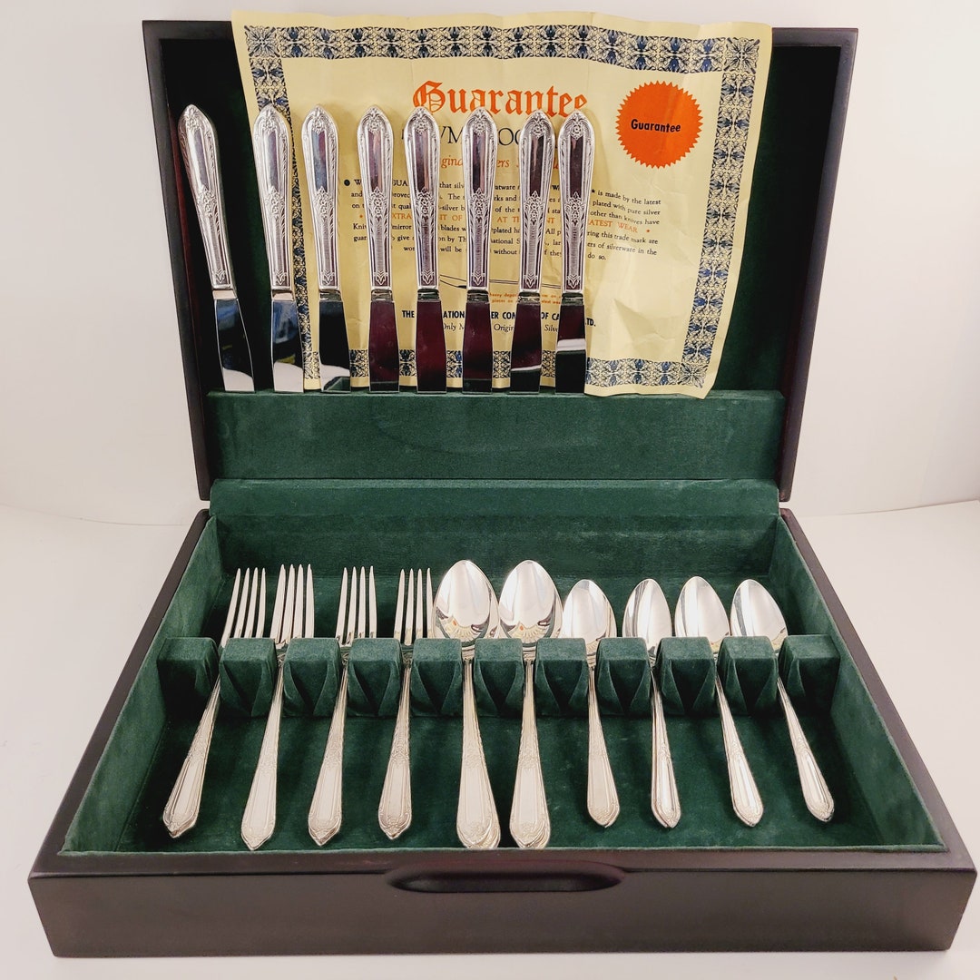 Vintage Wm Rogers Cotillion A1 Plus IS-33 Piece Set in Case - Etsy