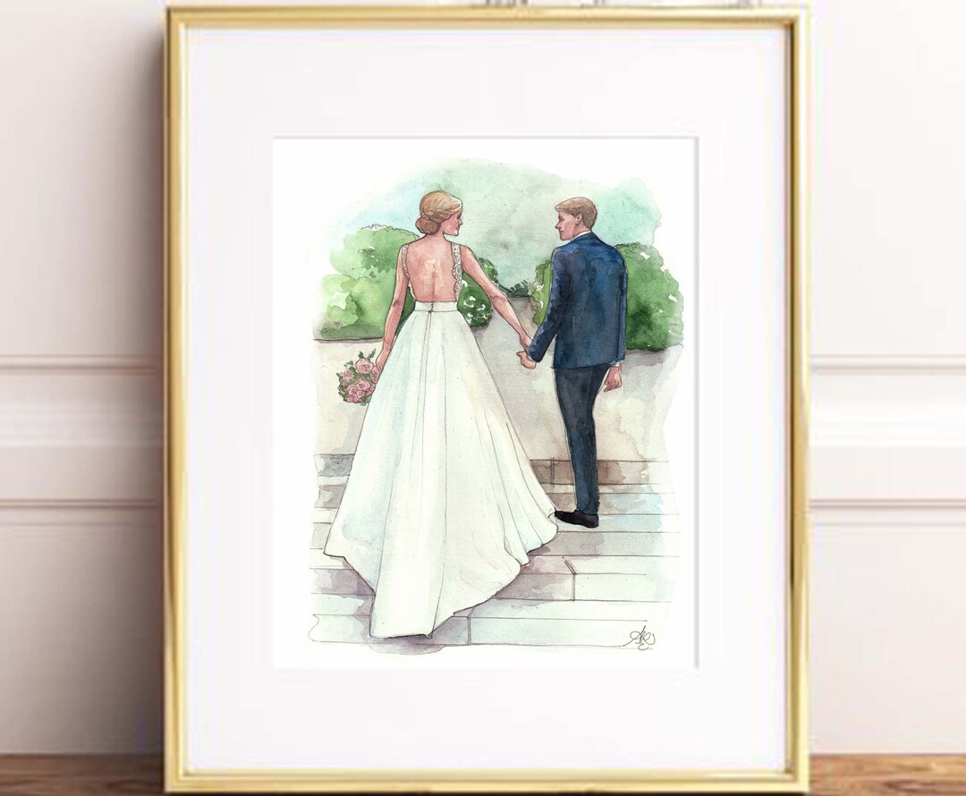Custom Wedding Couple Print - Etsy
