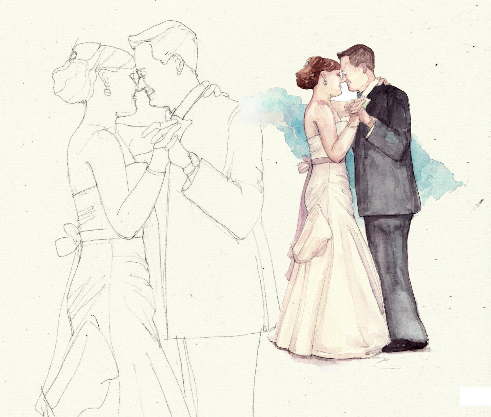 Custom Wedding Couple Print | Etsy