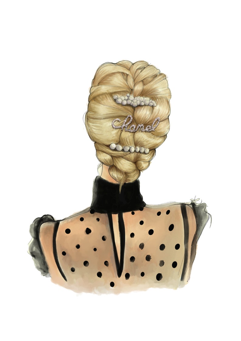 Fashion Illustration Print Good Hair Day. - Etsy