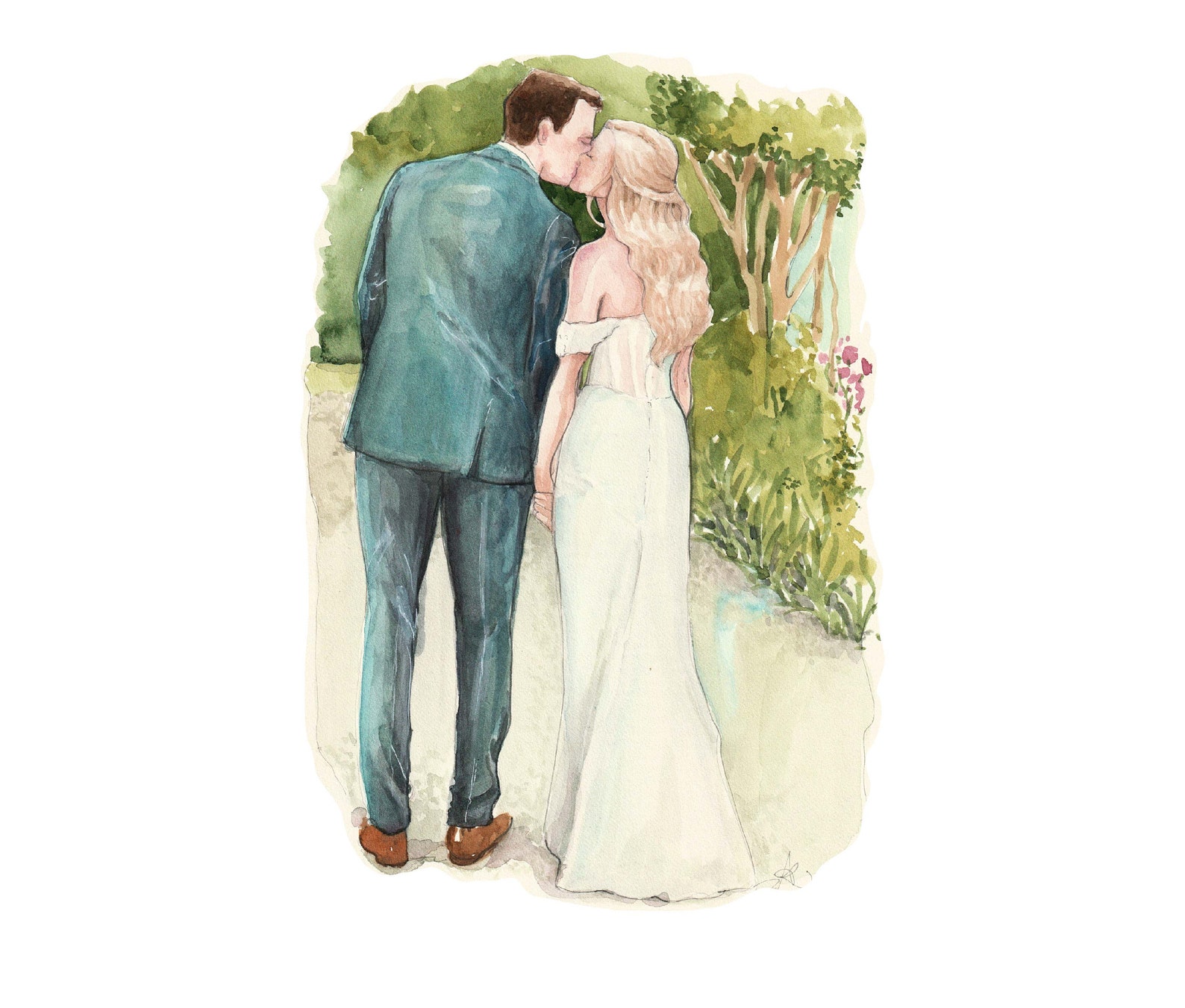 Custom Wedding Couple Print | Etsy