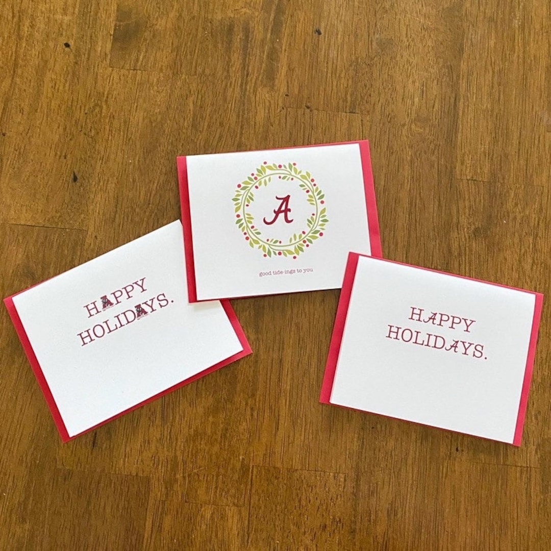 Alabama Christmas Cards // Roll Tide - Etsy