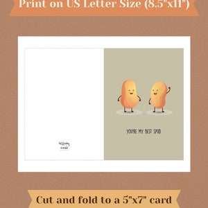 You're My Best Spud Card // Digital Download - Etsy