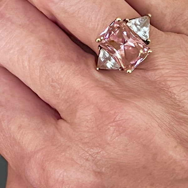 Pink Ice Ring - Etsy