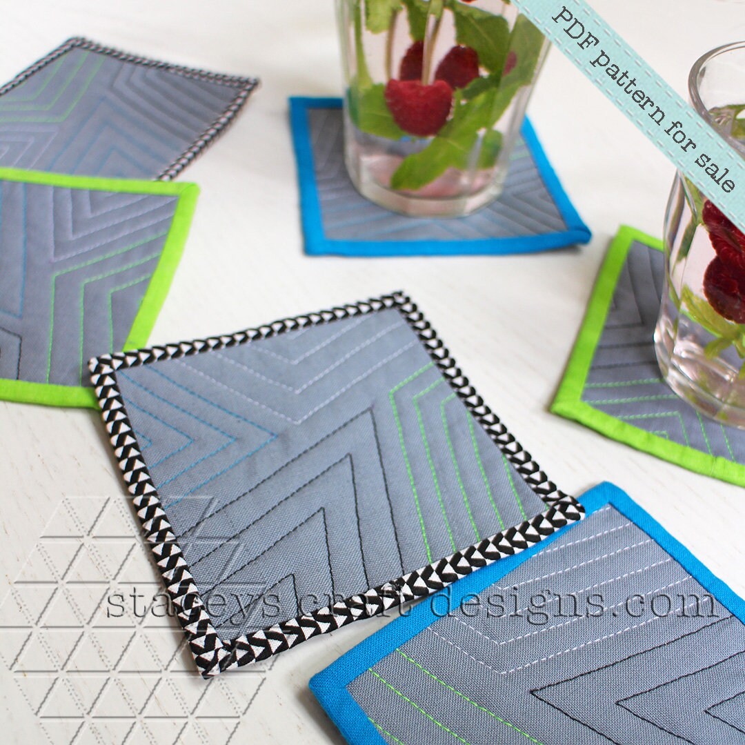 Crisp Cool Coasters PDF Sewing Pattern With Instructions - Etsy