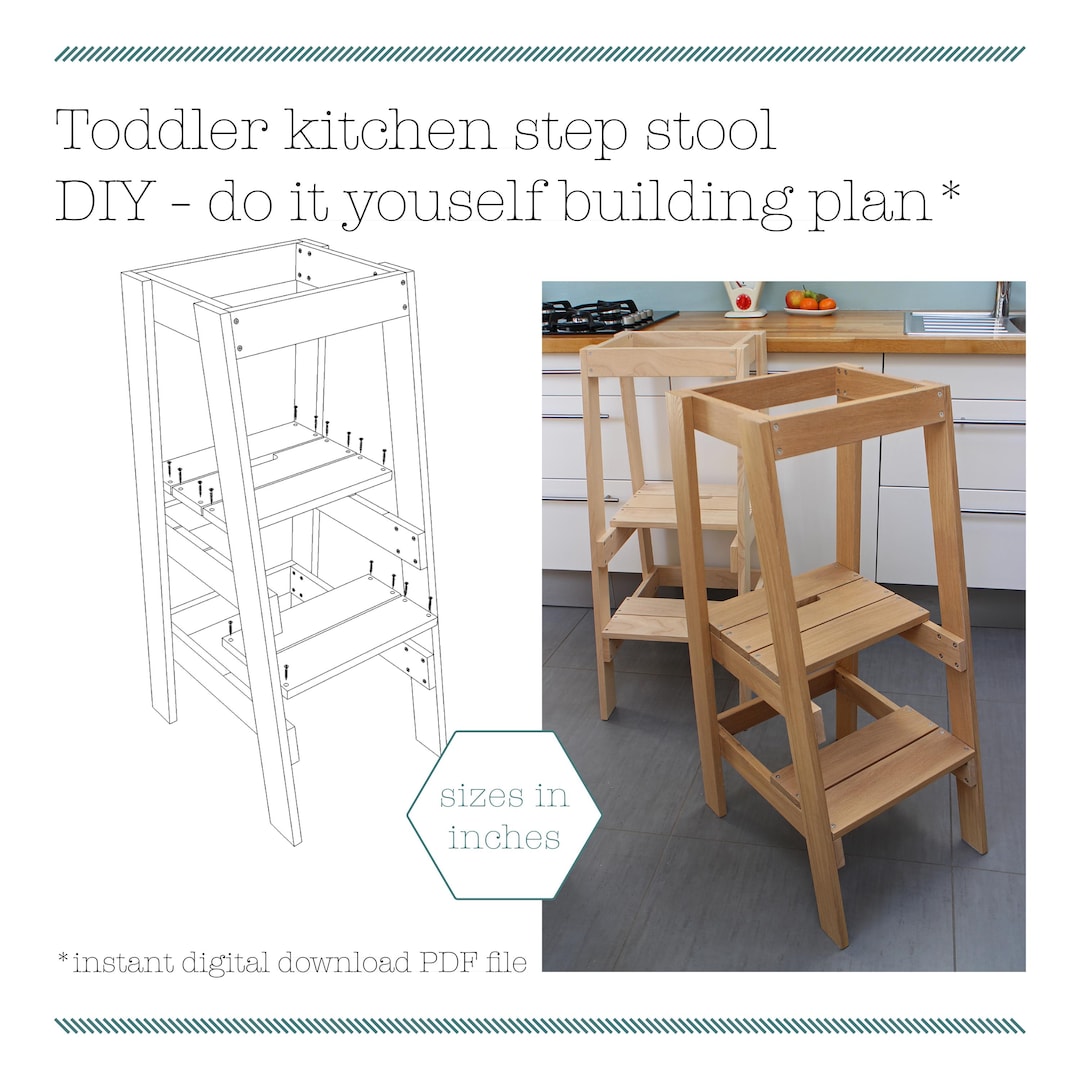 DIY (do It Yourself) Building Plan INCHES (imperial) - Toddler Kitchen ...