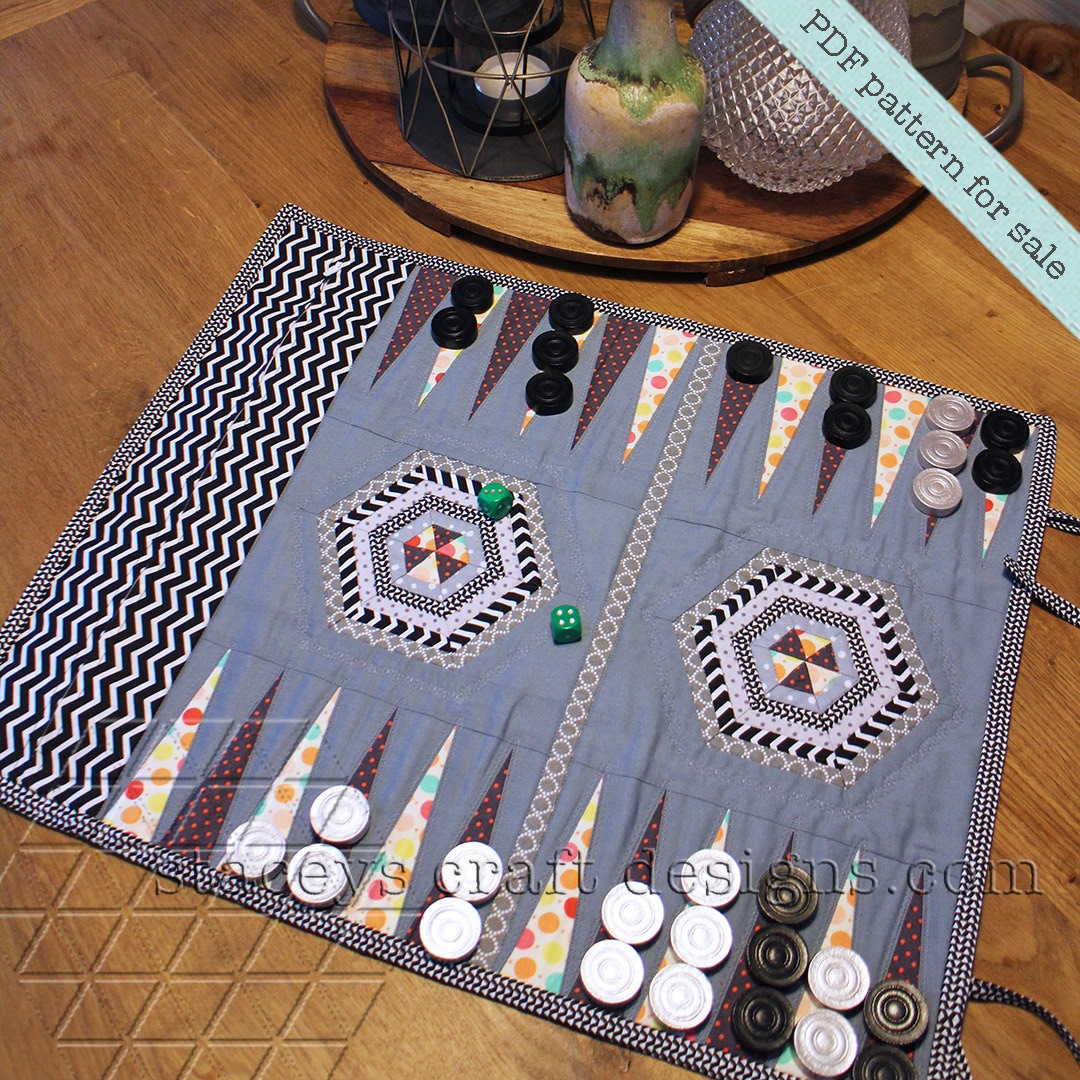 Backgammon Game PDF Sewing Pattern With Instructions - Etsy