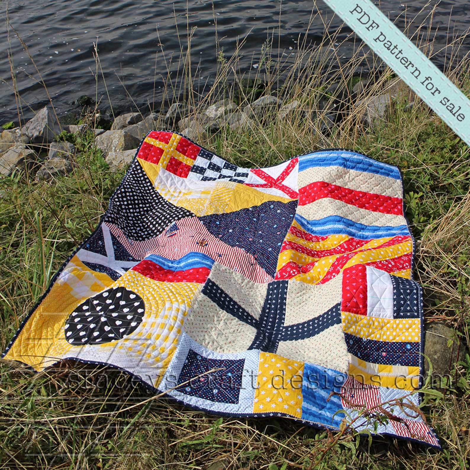 Nautical Flags Quilt PDF Sewing Pattern With Instructions - Etsy