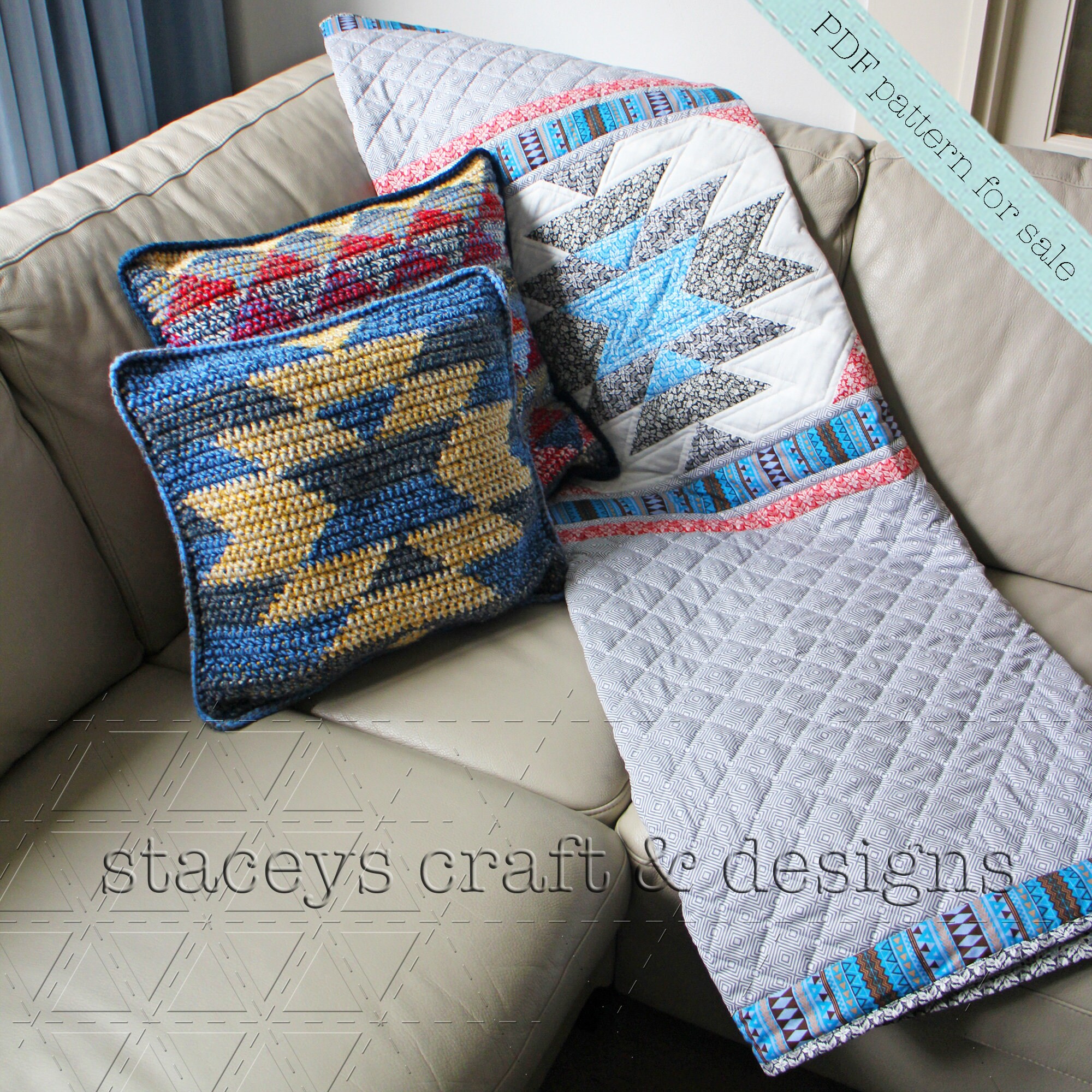 Aztec Quilt PDF Pattern With Instructions - Etsy