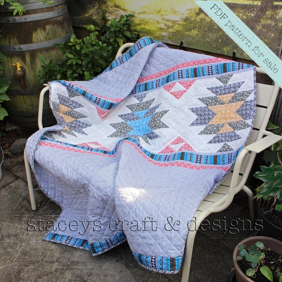 Aztec Quilt PDF Pattern With Instructions - Etsy