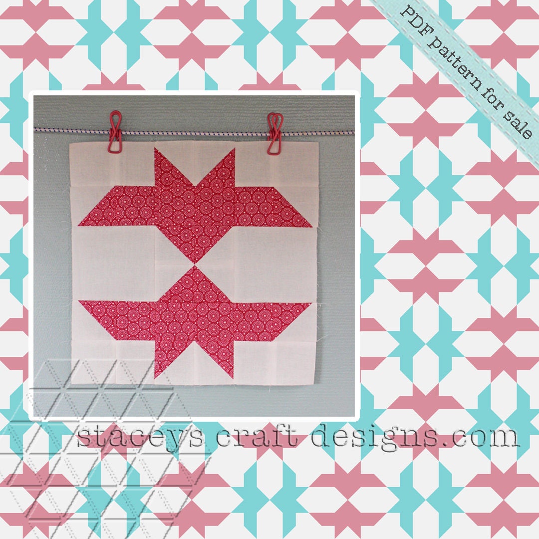 Flying Arrows Block PDF Sewing Pattern With Instructions - Etsy
