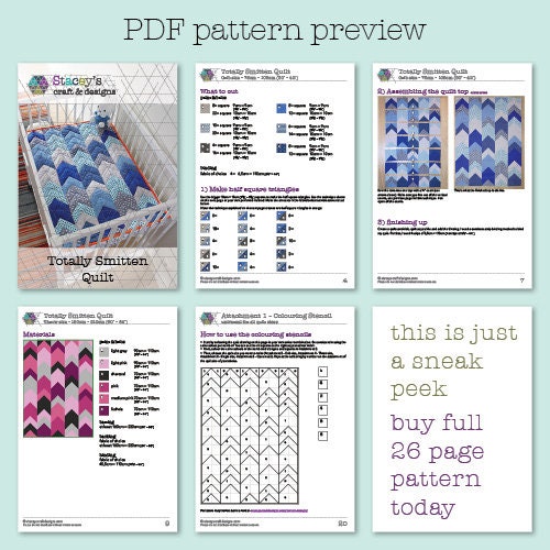 Totally Smitten Quilt - PDF Sewing Pattern With Instructions - Etsy