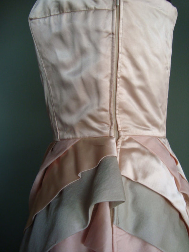 Vintage Prom Dress by Designer Hauser Wardell in Pink Satin - Etsy