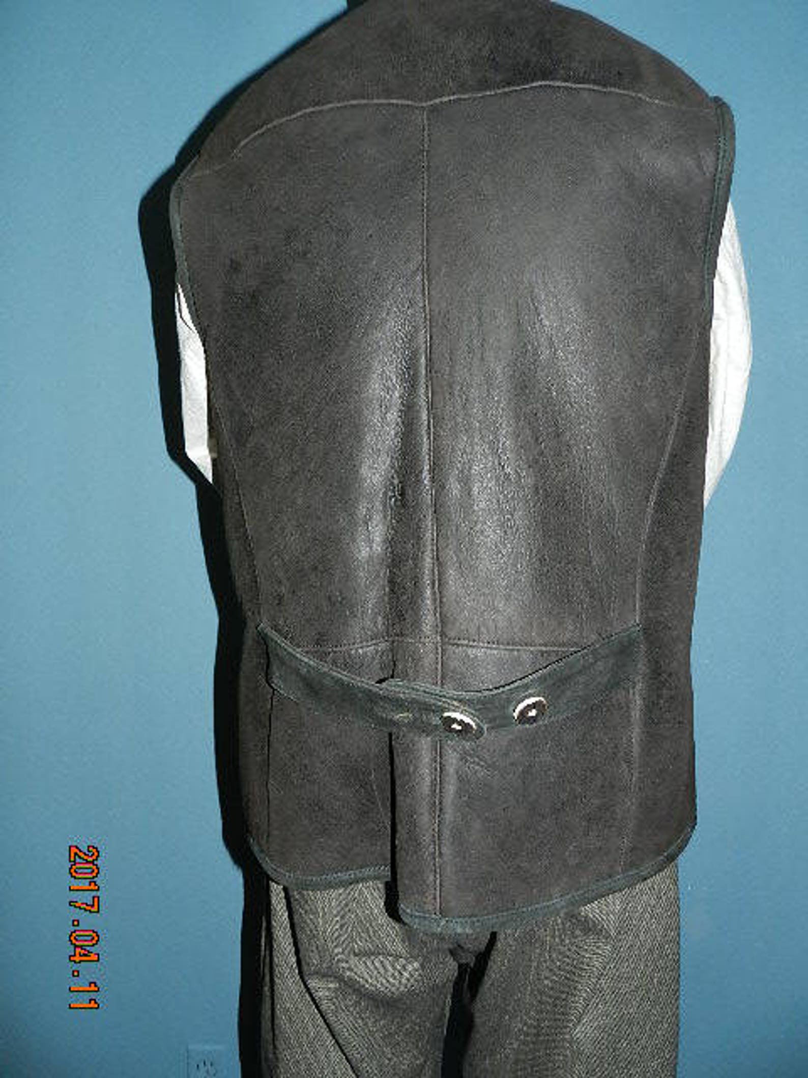 Vintage Bavarian Hunting Leather Vest Shearling Wool Inside - Etsy