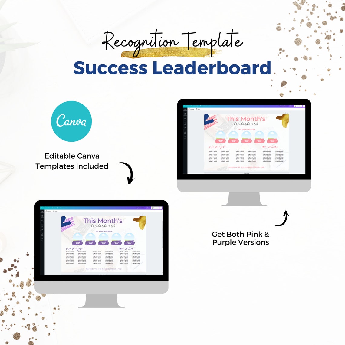 Partner Success Club Leaderboard - Canva Template - Partner Template ...